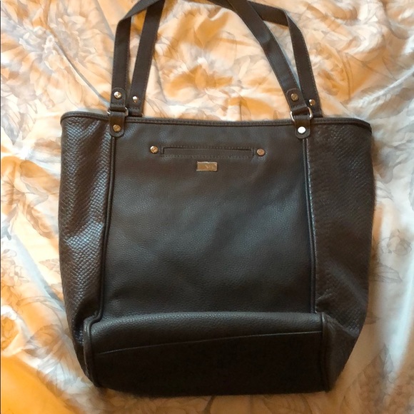 thirty-one | Bags | Bn Thirty One Grey Leather Tote | Poshmark